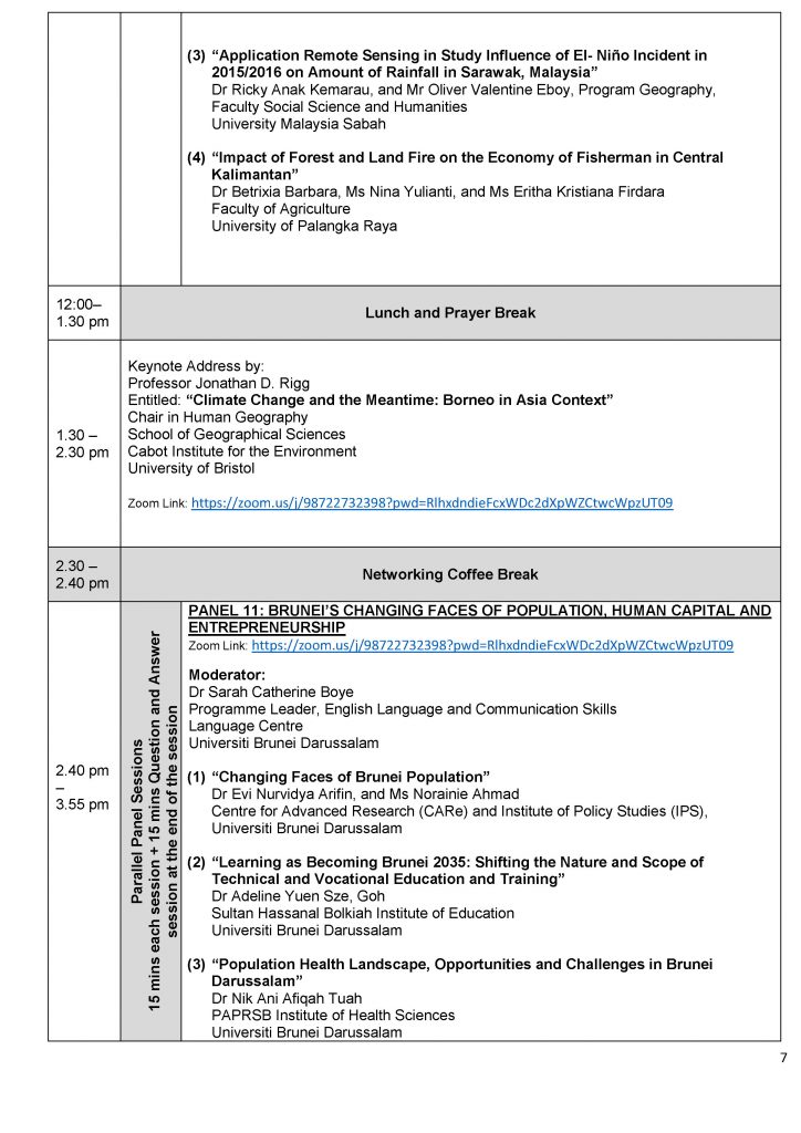 Programme for the UBD-BSN Borneo Studies Conference 30 June – 1 July ...
