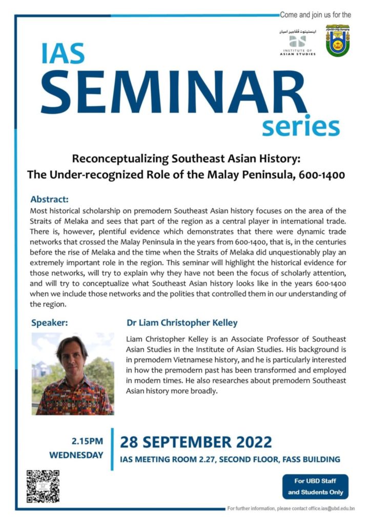Seminar on Southeast Asian History – Institute Of Asian Studies